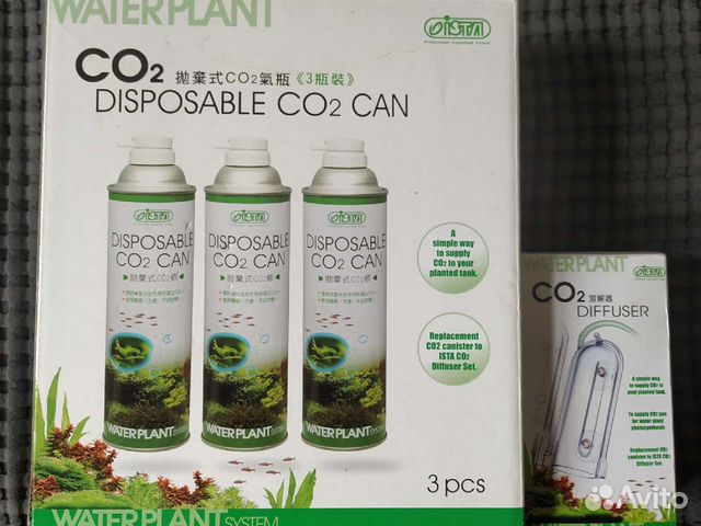 Три баллона co2 + диффузор ista